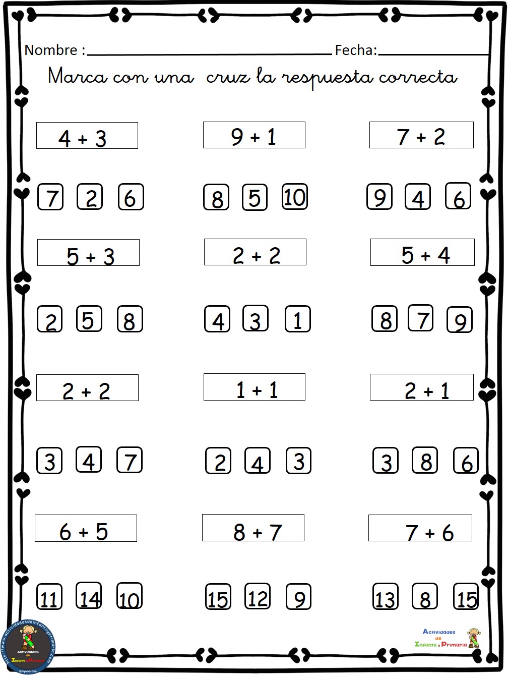 Ejercicios de Matemáticas conteo-sumas-restas Primero Primaria (6) Ejercicios de Matemáticas conteo-sumas-restas Primero Primaria (6)