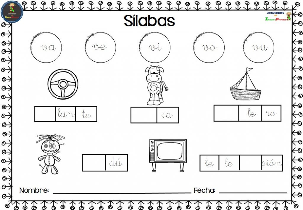 Colección de fichas para trabajar las Sílabas (18)