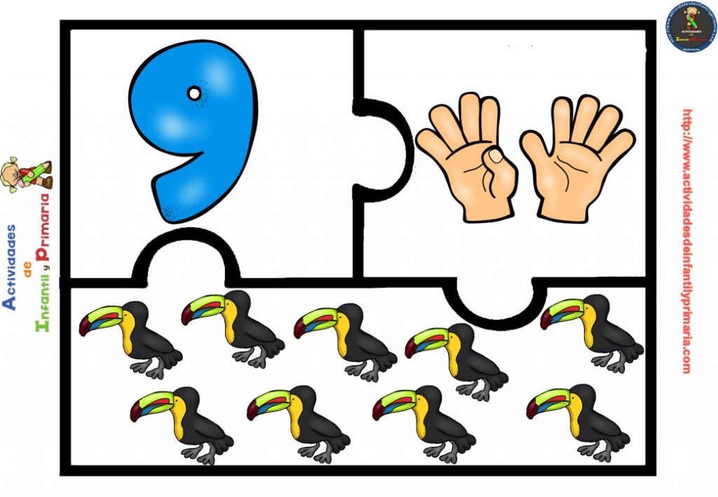 Puzzle de números del 1 al 10 (9)