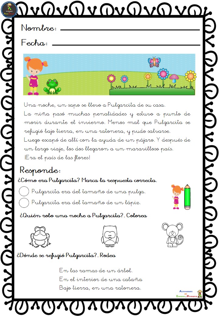 Lecturas Comprensivas Para Primaria Actividades De Infantil Y Primaria