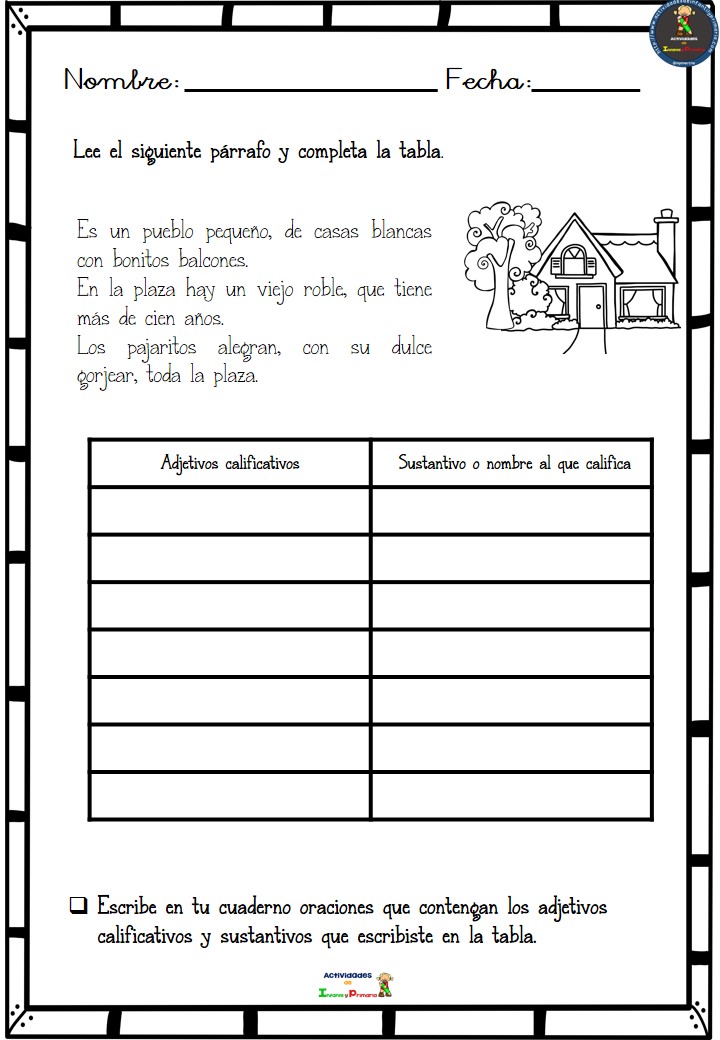 Fichas para trabajar los adjetivos calificativos (6) Fichas para trabajar los adjetivos calificativos (6)
