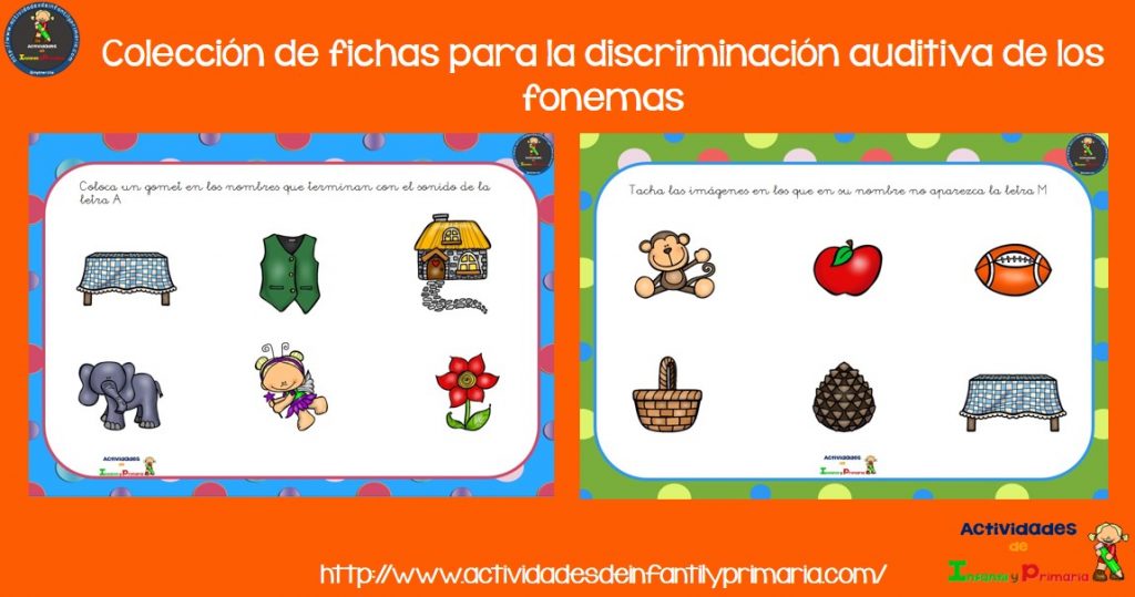Colección De Fichas Para La Discriminación Auditiva De Los Fonemas