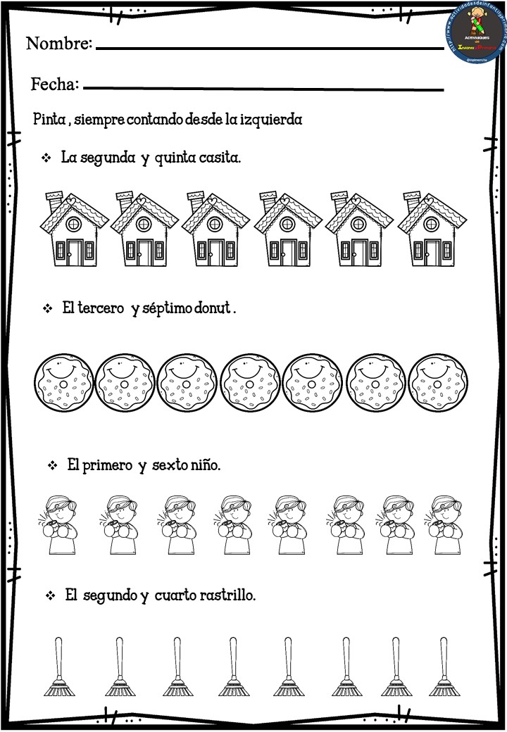 Actividades para trabajar los números ordinales (1)