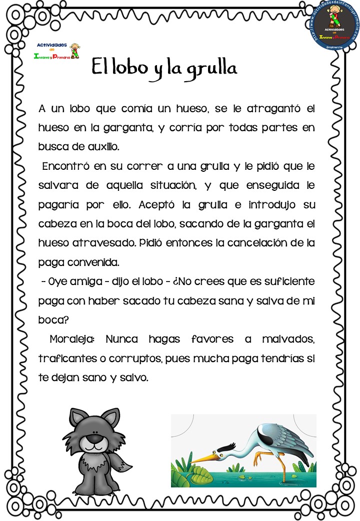 Colección De Bonitas Fábulas Para Trabajar La Comprensión Lectora