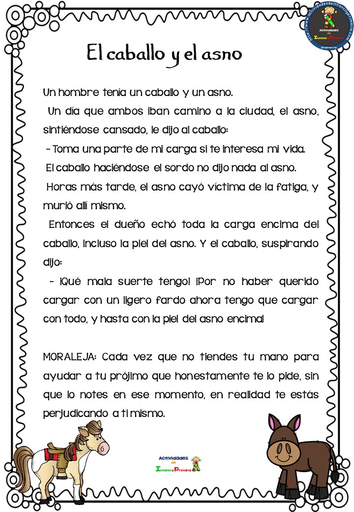 Comprensión lectora con fábulas tradicionales (3) Comprensión lectora con fábulas tradicionales (3)