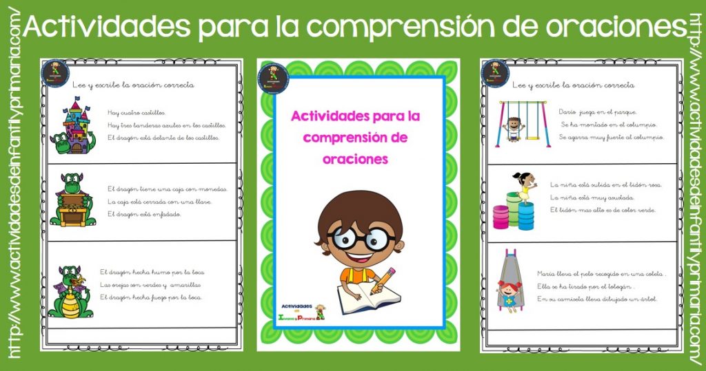 Actividades para la comprensión de oraciones - Actividades de infantil ...