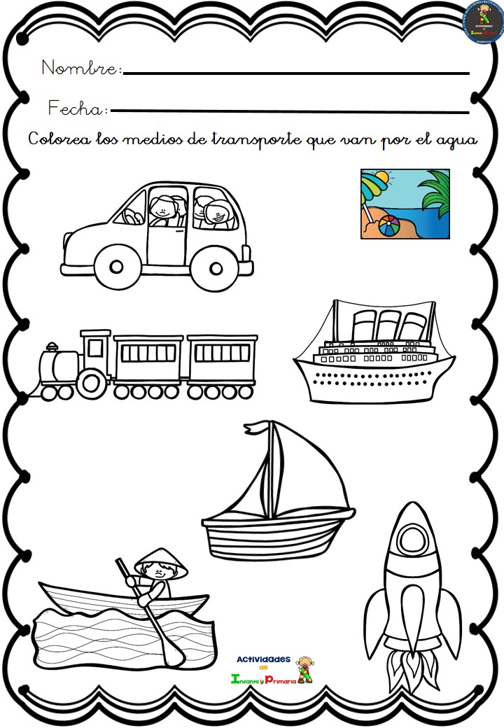 Actividades Medios de transporte para infantil (3)
