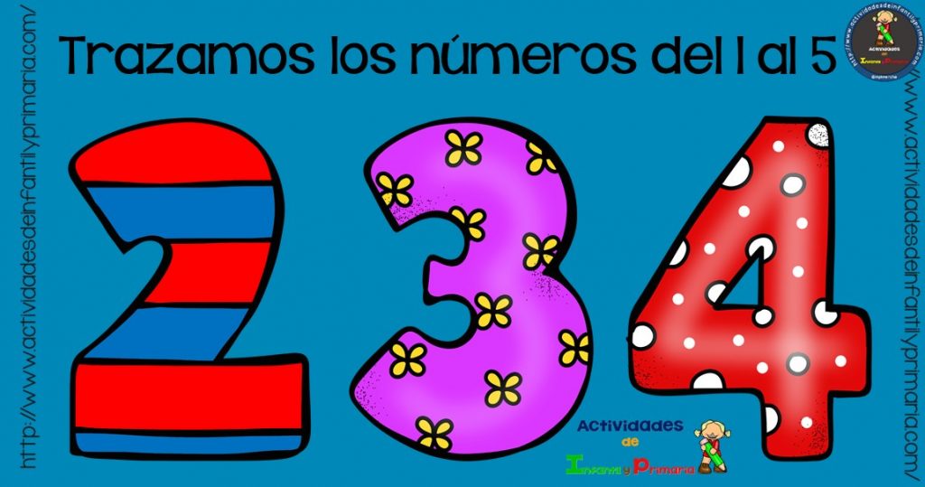 Fichas para trazar los números del 1 al 5 - Actividades de infantil y ...
