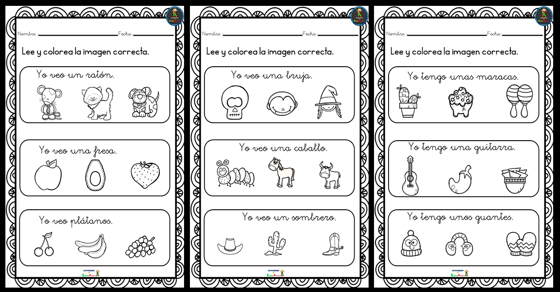 Comprensión lectora: Fichas "Lee y colorea" - Actividades de infantil y ...