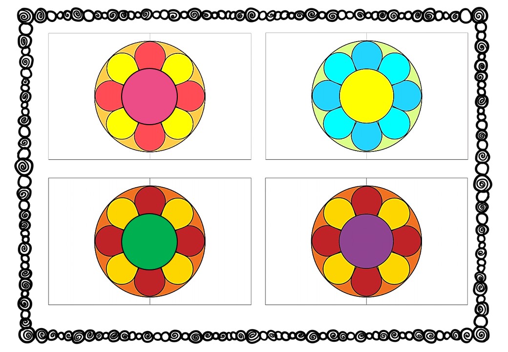 Recortables bonitos preescolar puzzles de flores (4)