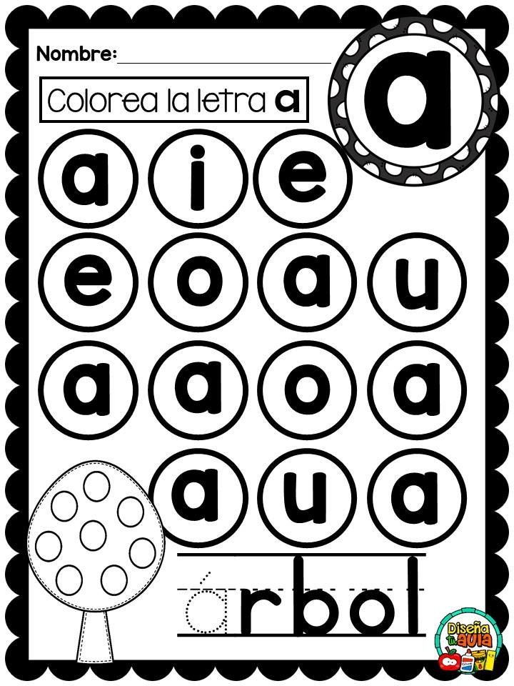 Vamos a colorear las vocales en preescolar e infantil (1)