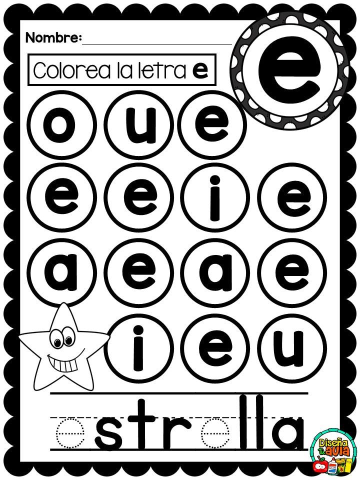 Vamos a colorear las vocales en preescolar e infantil (5)