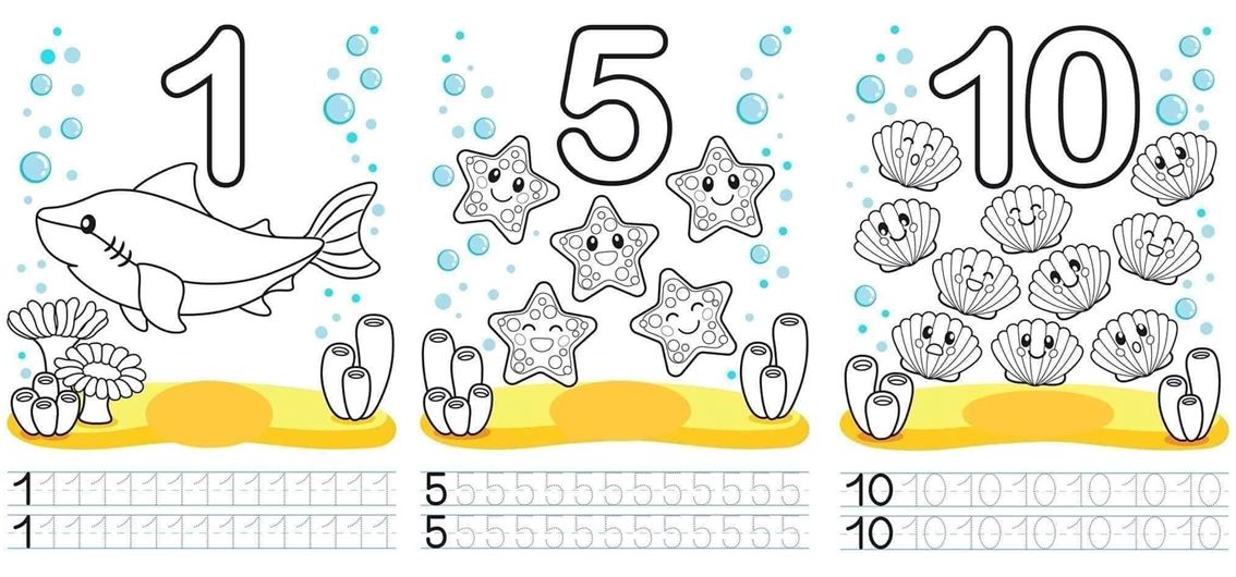 Traza y colorea y aprendemos los números - Actividades de infantil y ...