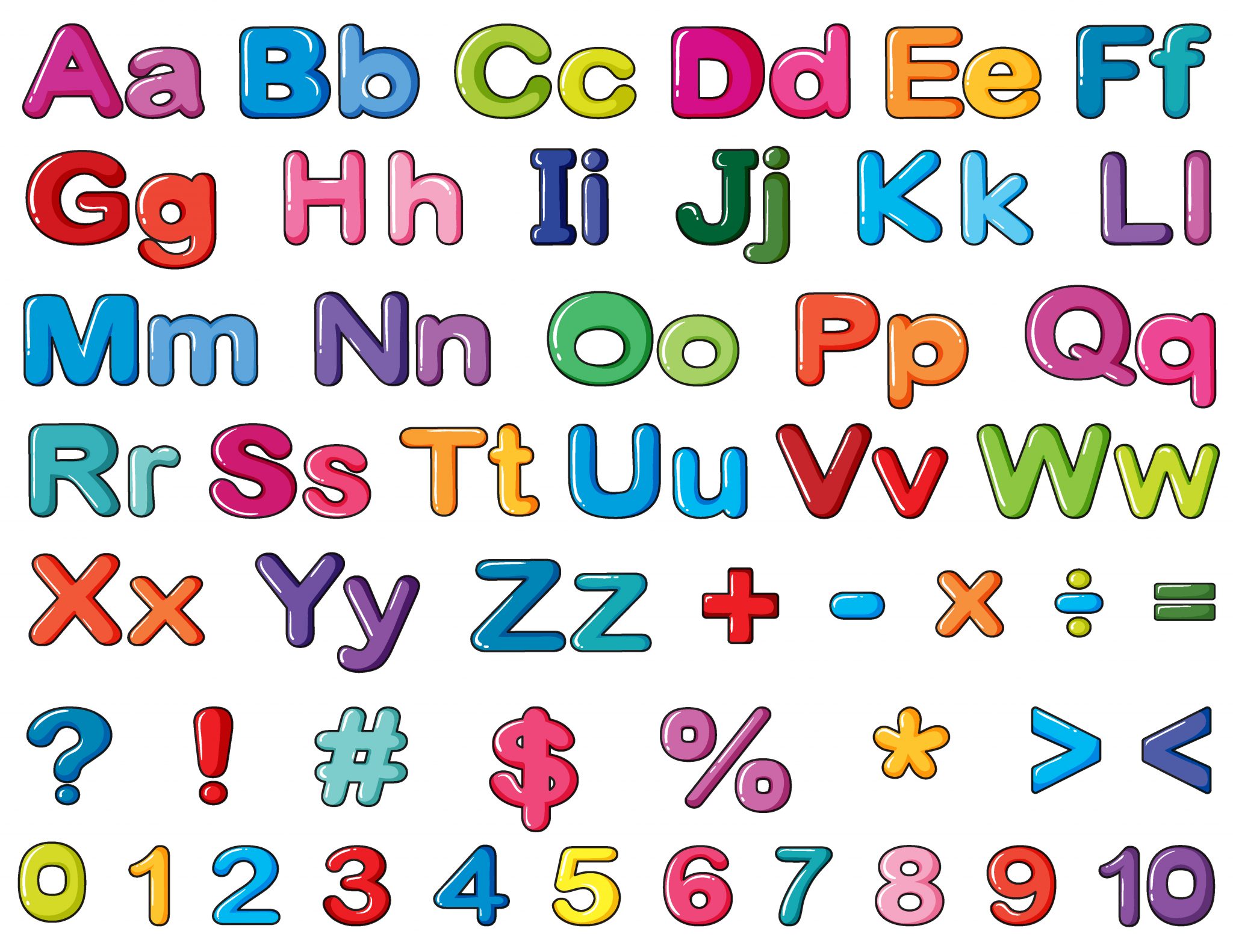 Alphabets and numbers Alphabets and numbers