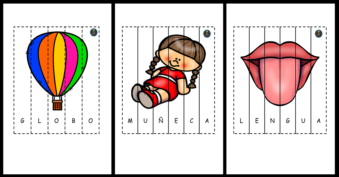 Motricidad fina: Puzzles para recortar - Actividades de infantil y primaria