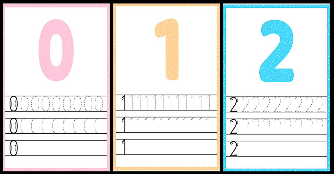 Repasamos el trazo de números del 0 al 9 - Actividades de infantil y ...
