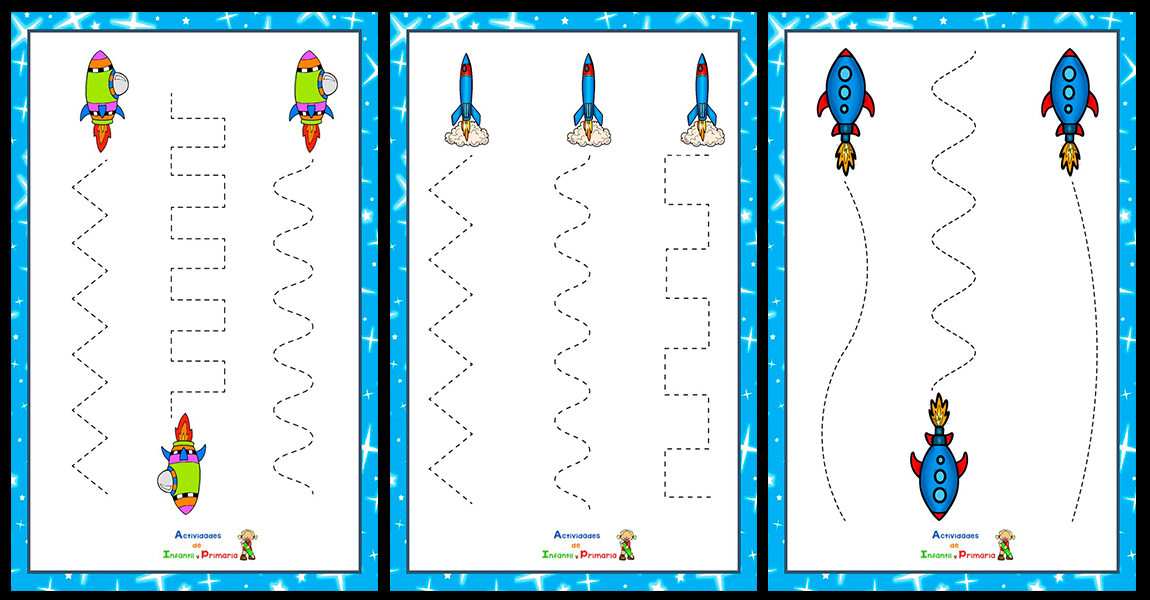 Fichas de grafomotricidad trazo vertical - Actividades de infantil y ...