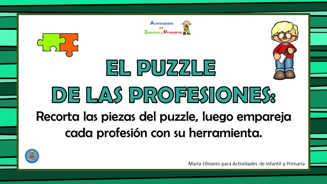 El puzzle de las profesiones - Actividades de infantil y primaria