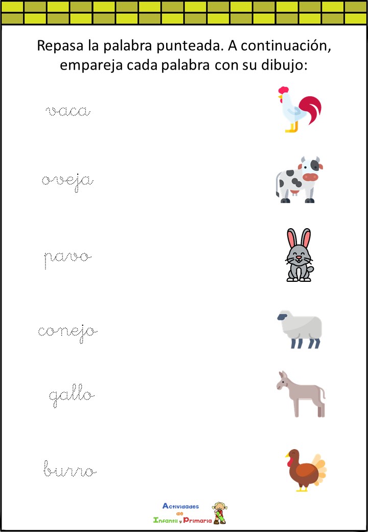 lectoescritura animales granja (2)