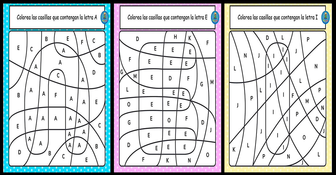 Actividades Con Las Vocales Encuentra Y Colorea Mundo Educativo360