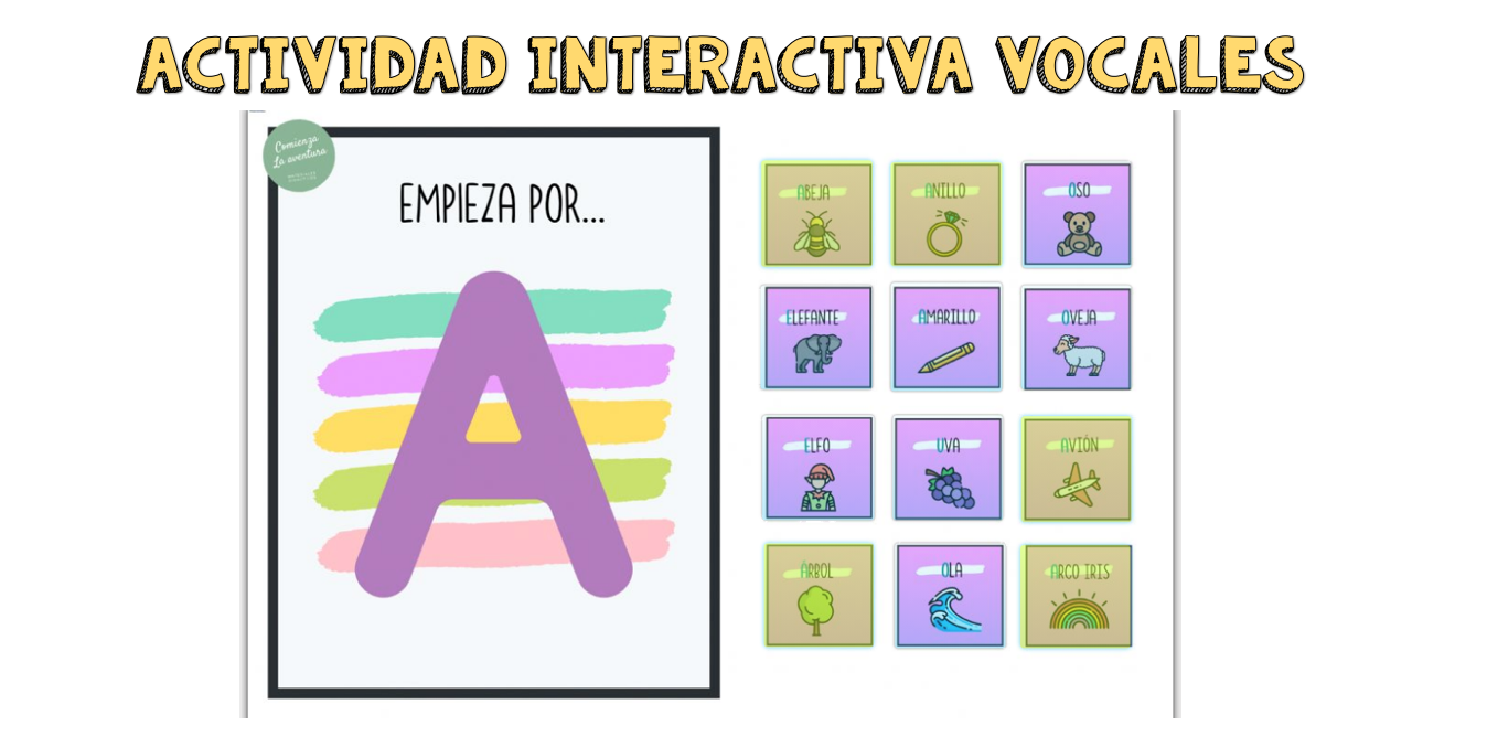 Actividad interactiva para trabajar las vocales - Actividades de ...