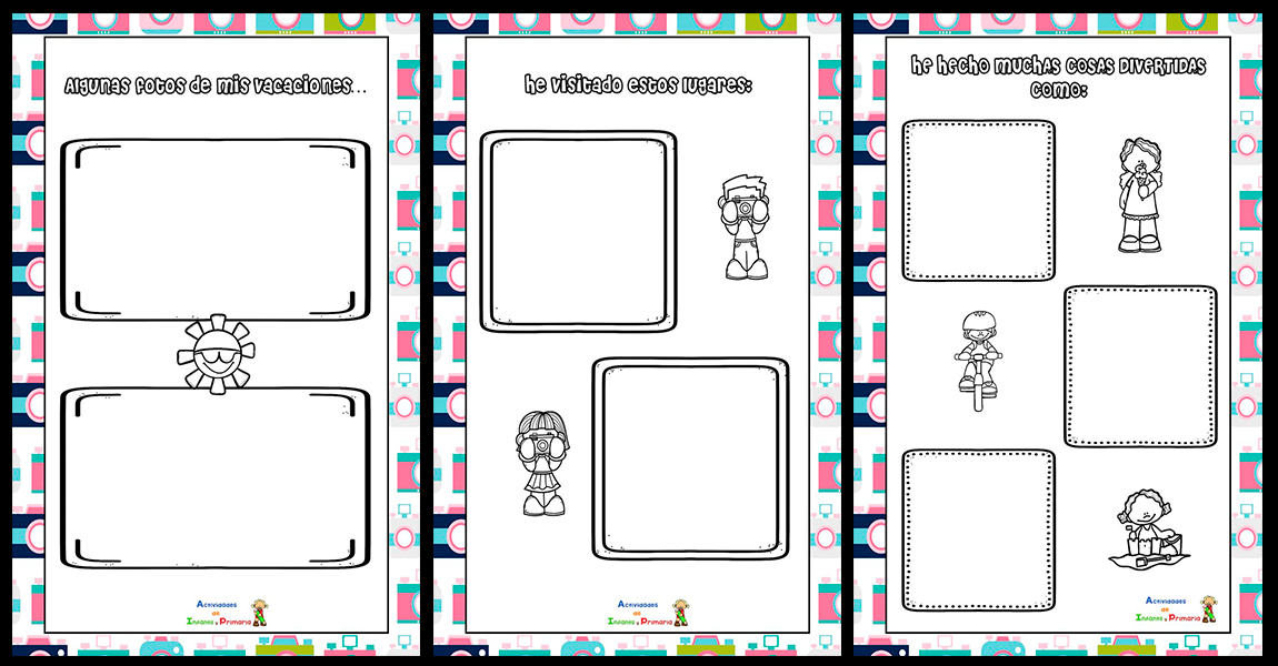 El álbum de mis vacaciones - Actividades de infantil y primaria