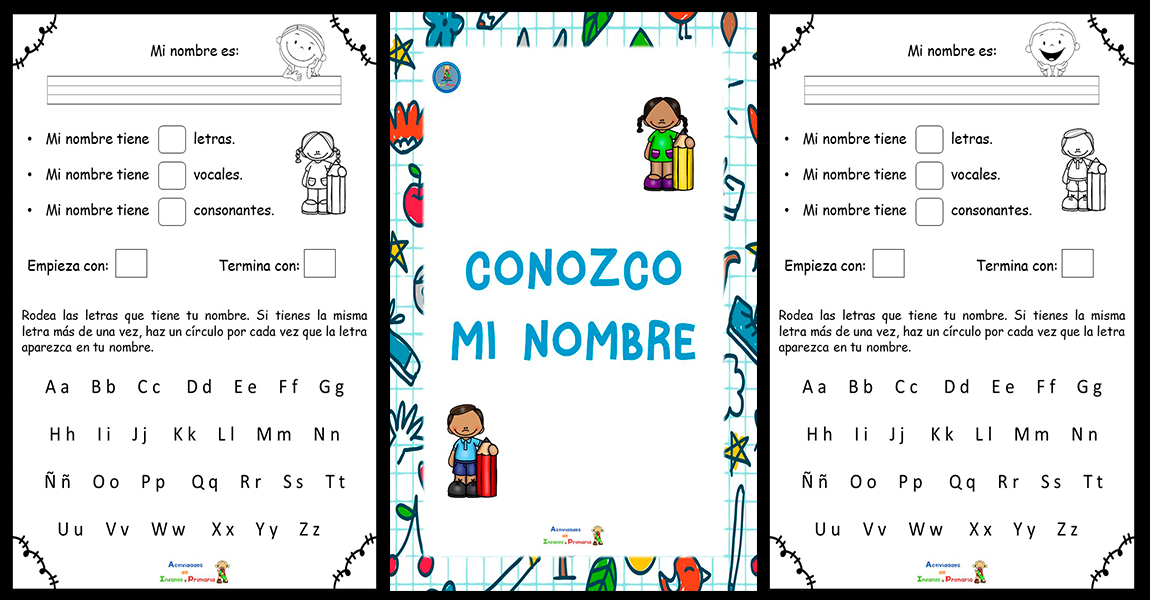 Fichas: "Conozco mi nombre" - Actividades de infantil y primaria