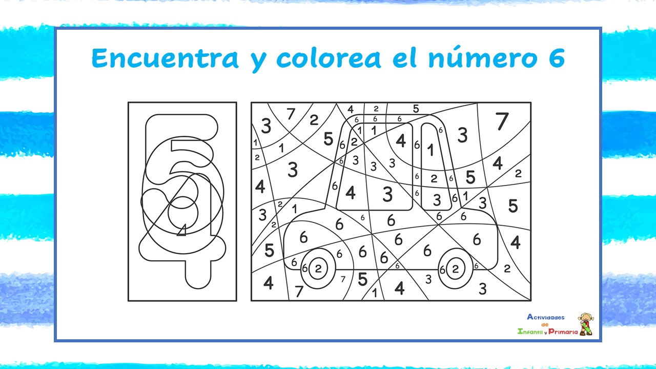 colorea numero (6)
