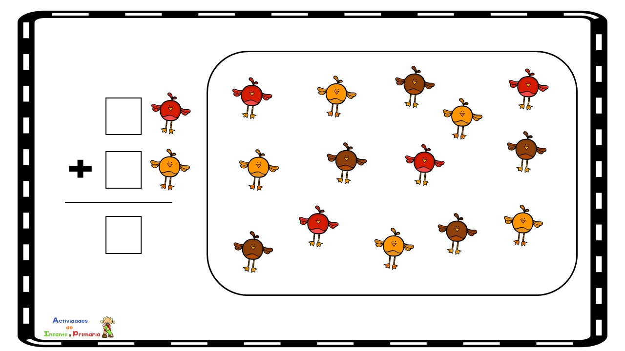 Sumas y restas de otoño - Actividades de infantil y primaria