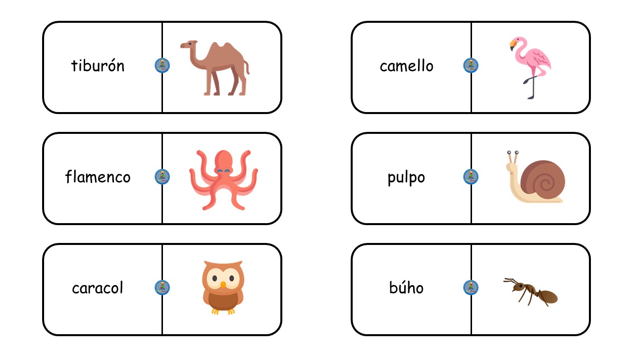 Juego de lengua: "El dominó de los animales" - Actividades de infantil ...