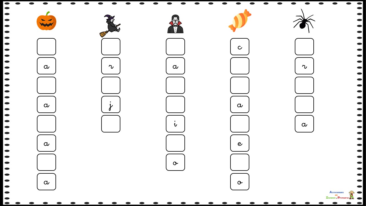 Hoja De Trabajo De Palabras De Halloween