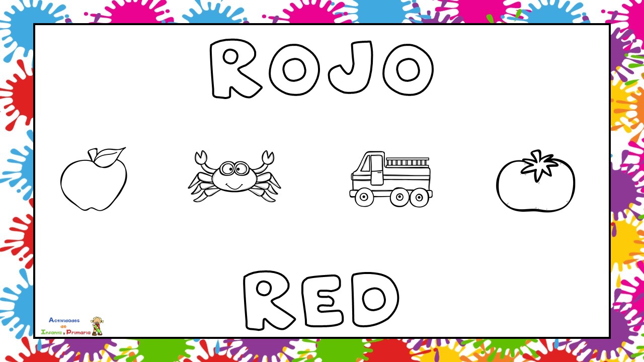 Hoja De Trabajo Sobre El Color Rojo Para Preescolar Cosas Para