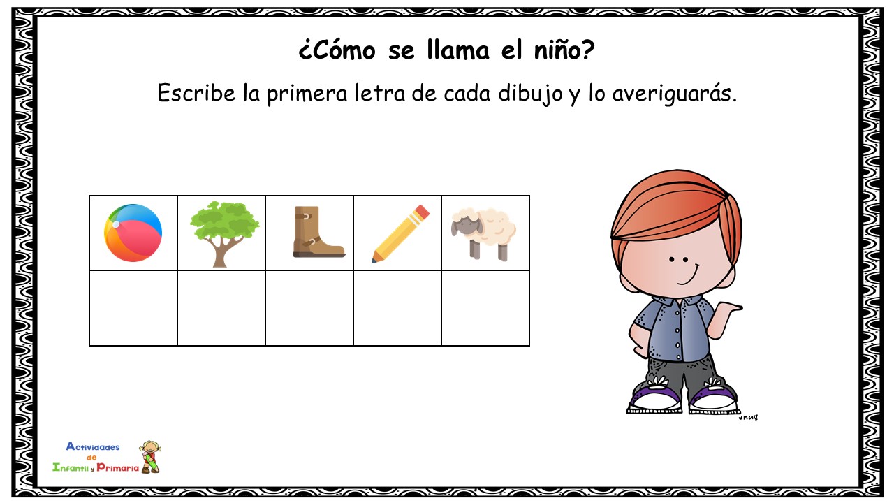Juego de conciencia fonológica: ¿Cómo se llama cada niño? - Actividades ...