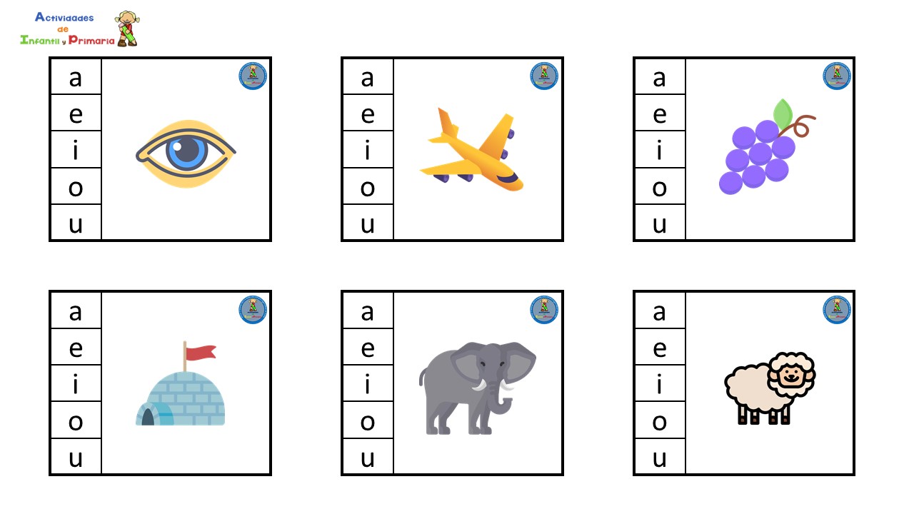 Conciencia fonológica: "Las tarjetas de las vocales" - Actividades de ...