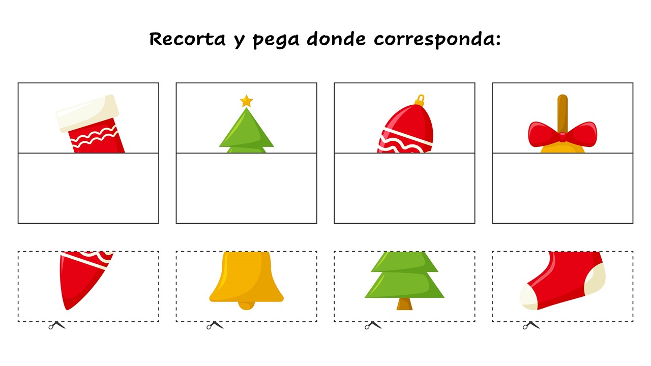 Actividad manipulativa de atención, especial Navidad - Actividades de ...