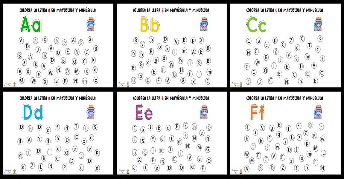 Reconocimiento de letras: Busca, encuentra y colorea - Actividades de ...