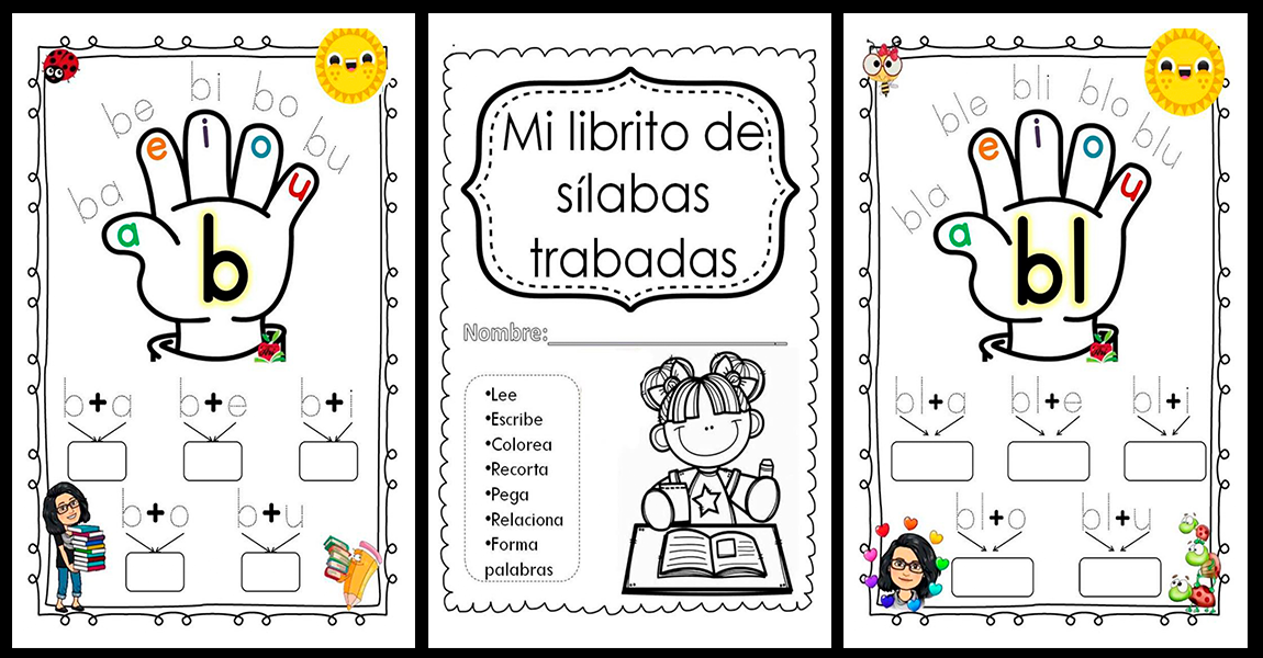 Mi librito de sílabas trabadas y simples - Actividades de infantil y ...