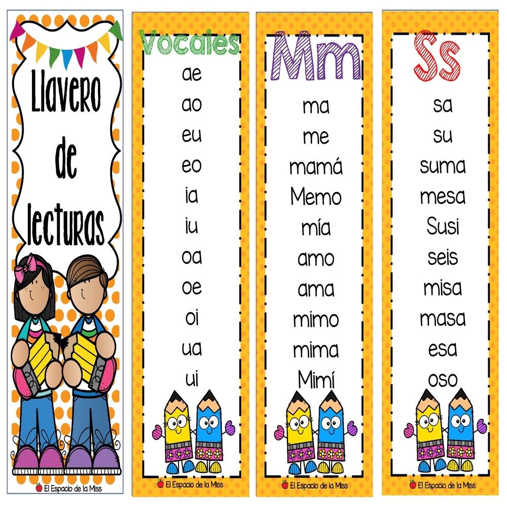 Llavero de lectura - Actividades de infantil y primaria