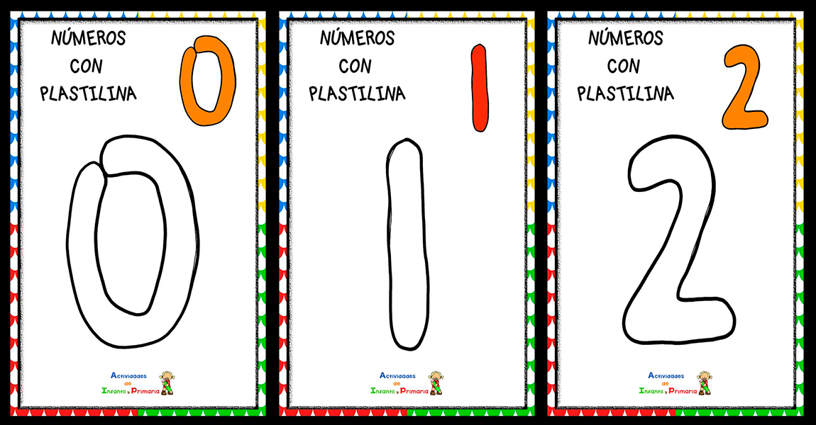 Aprendemos a moldear números con plastilina - Actividades de infantil y ...