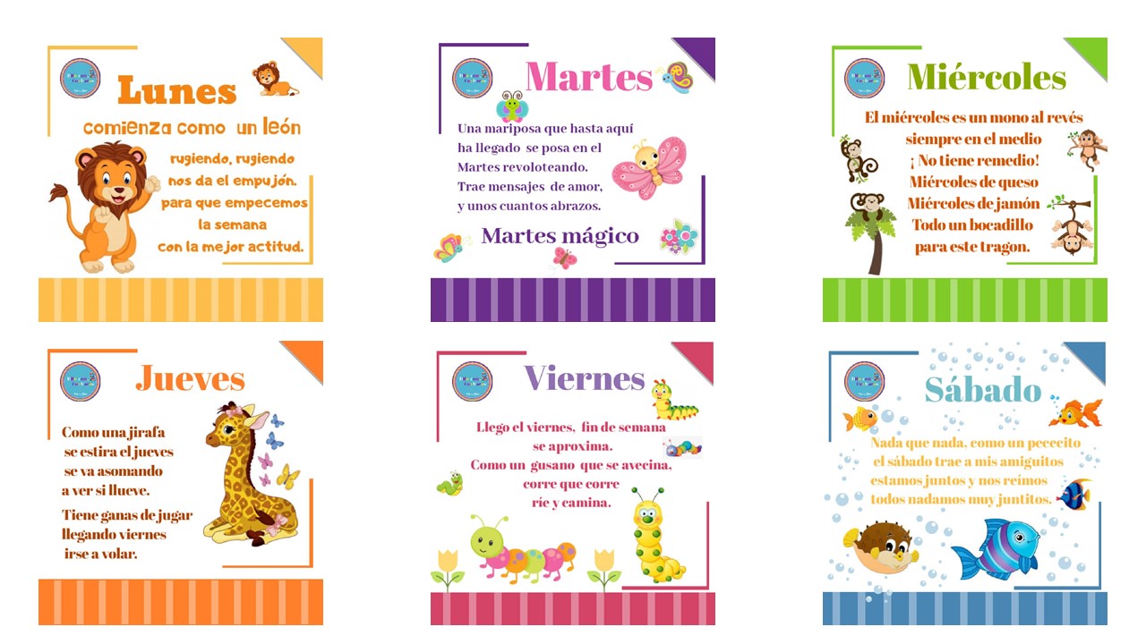 Aprendemos los días de la semana con estas bonitas rimas - Actividades ...