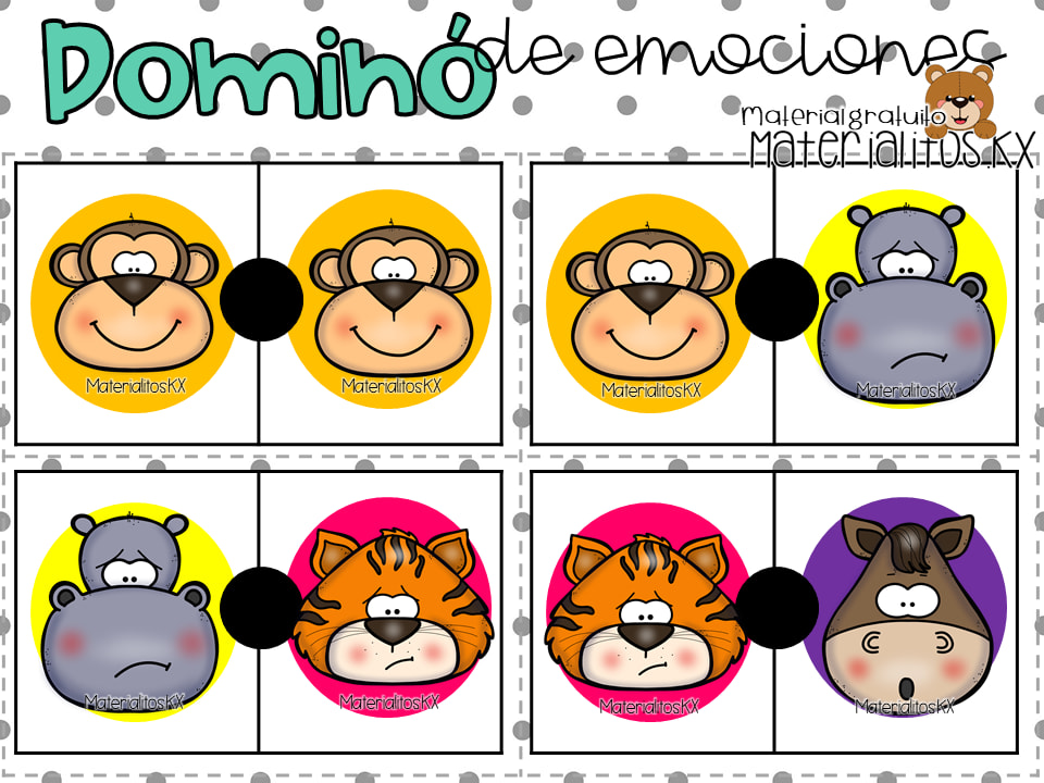 Dominó de las emociones - Actividades de infantil y primaria