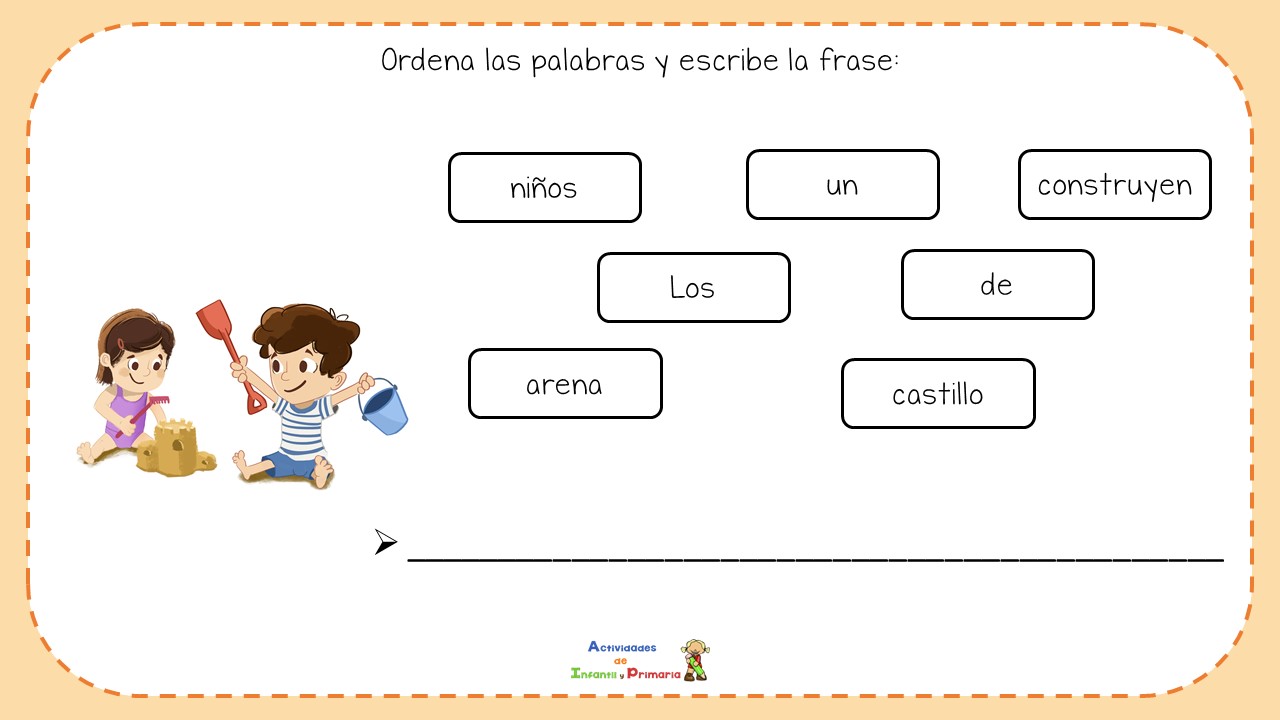 Lectoescritura: Ordena las palabras y forma una frase - Actividades de ...
