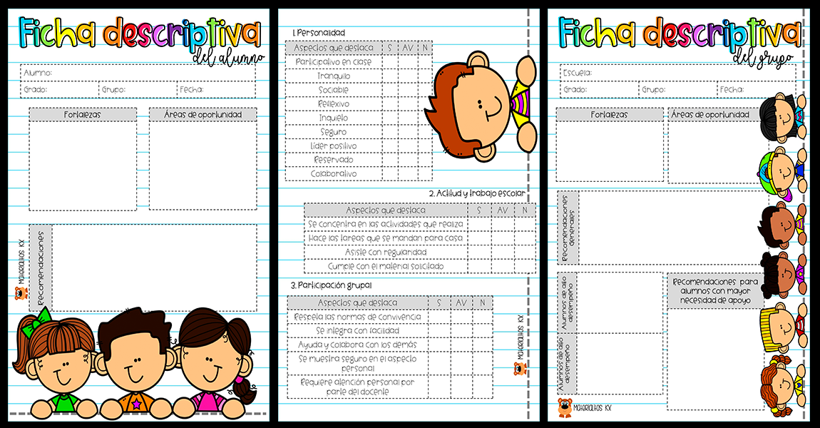Ficha descriptiva del alumno y del grupo - Actividades de infantil y ...