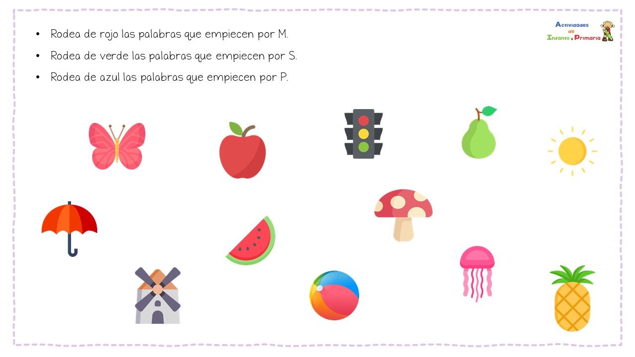 Actividad de conciencia fonológica con dibujos - Actividades de ...