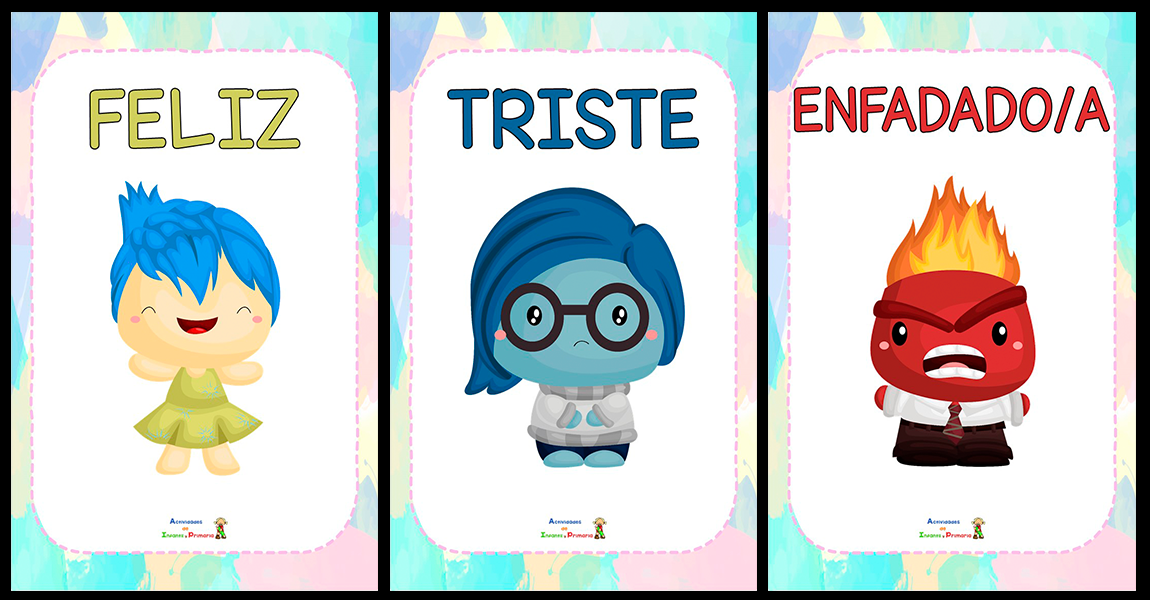 Carteles: Las emociones básicas con los personajes de Inside Out ...