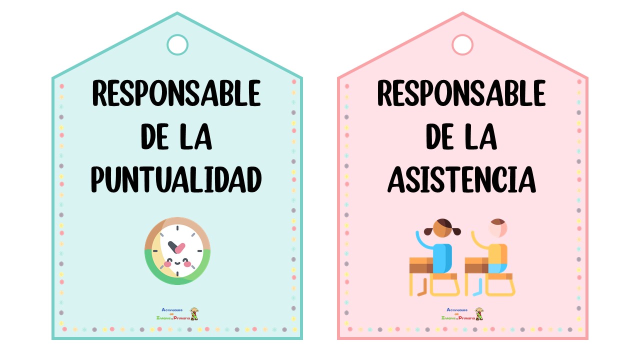 Etiquetas: Los responsables de clase - Actividades de infantil y primaria