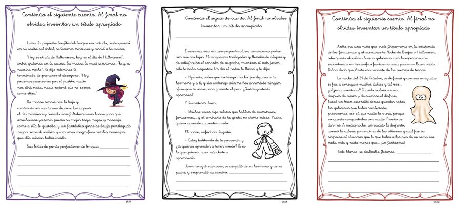 Hojas De Trabajo De Lectura De Halloween