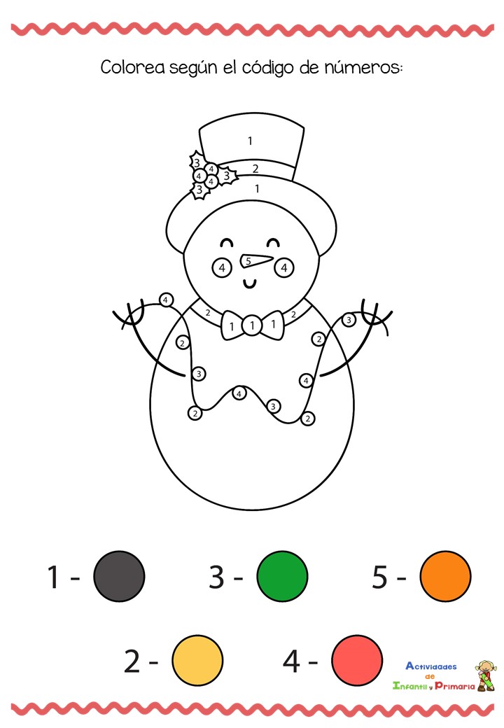 colorear por números Navidad (2)
