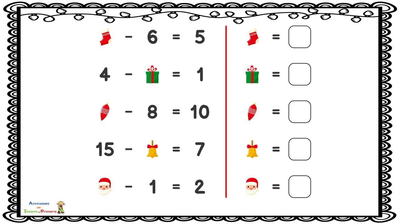 Divertidos acertijos matemáticos de Navidad: Sumas y restas ...
