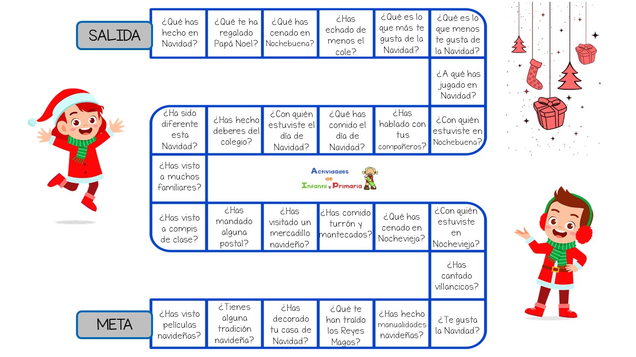 Divertido juego para los primeros días de clase: Mi Navidad ...